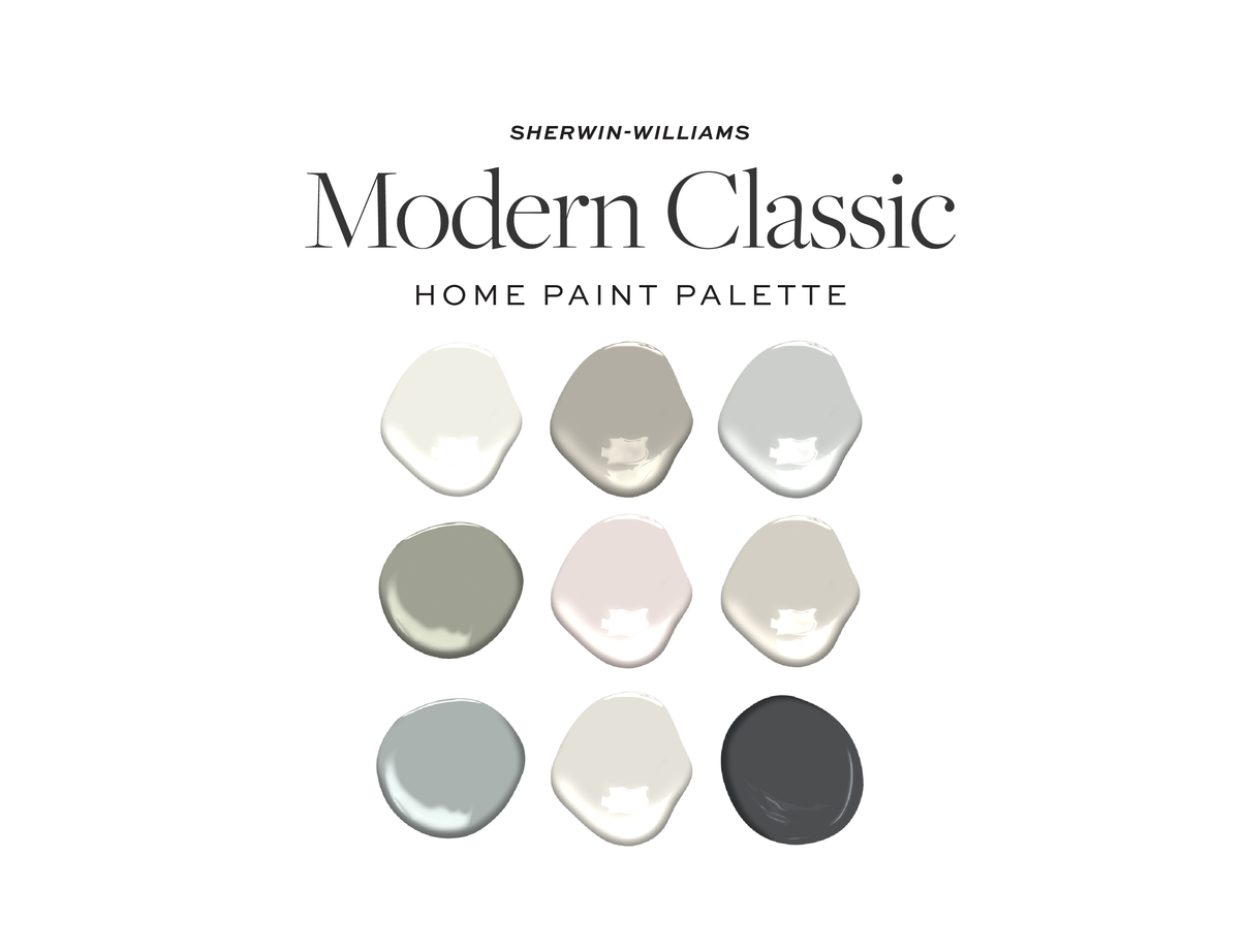 Sherwin Williams Modern Classic Home Paint Color Palette – Fremont Home